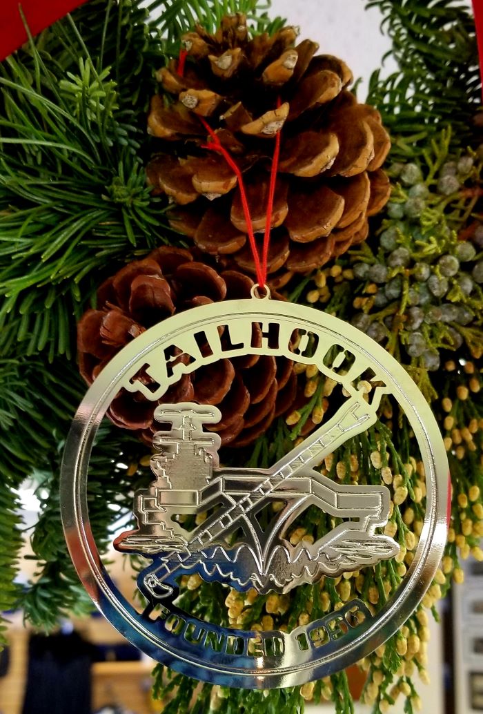 Tailhook Association Ship's Store: Tailhook Silver Metal Ornament